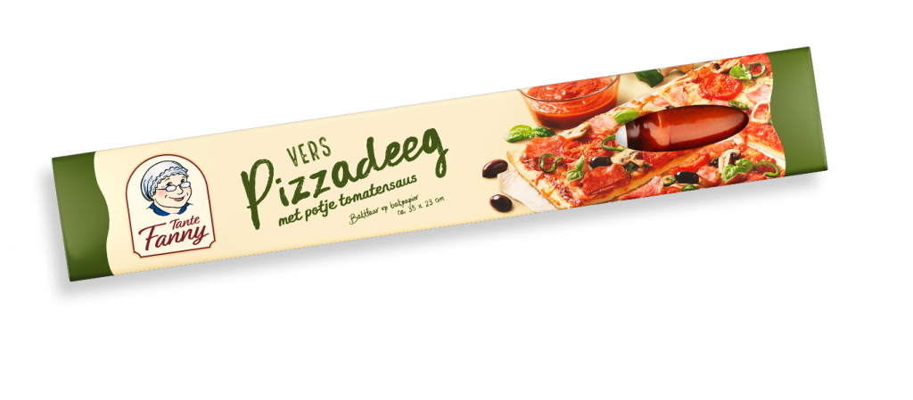 Gek op Pizza - Vers Pizzadeeg op rol, kant en klaar van Tante Fanny